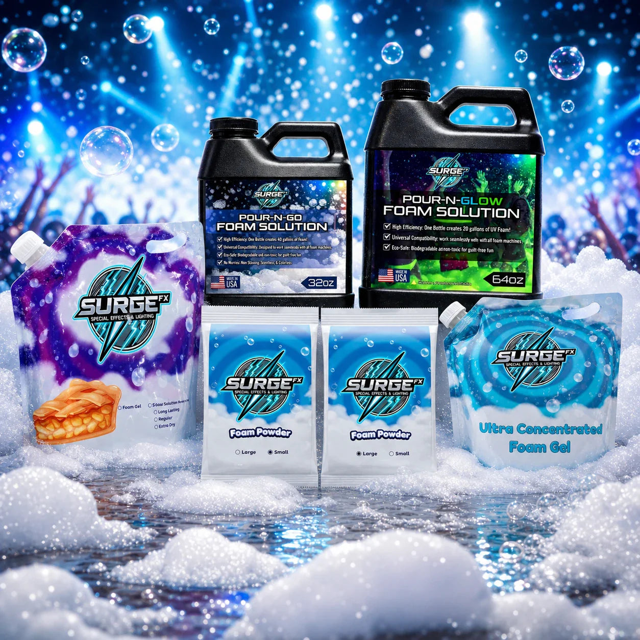 Foam for Foam Machines – Gel, UV & Ready-to-Run – SurgeFX